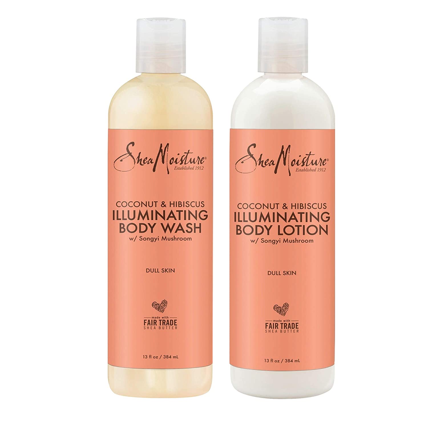 SHEA MOISTURE COCONUT & HIBISCUS ILLUMINATING BODY WASH AND LOTION ...